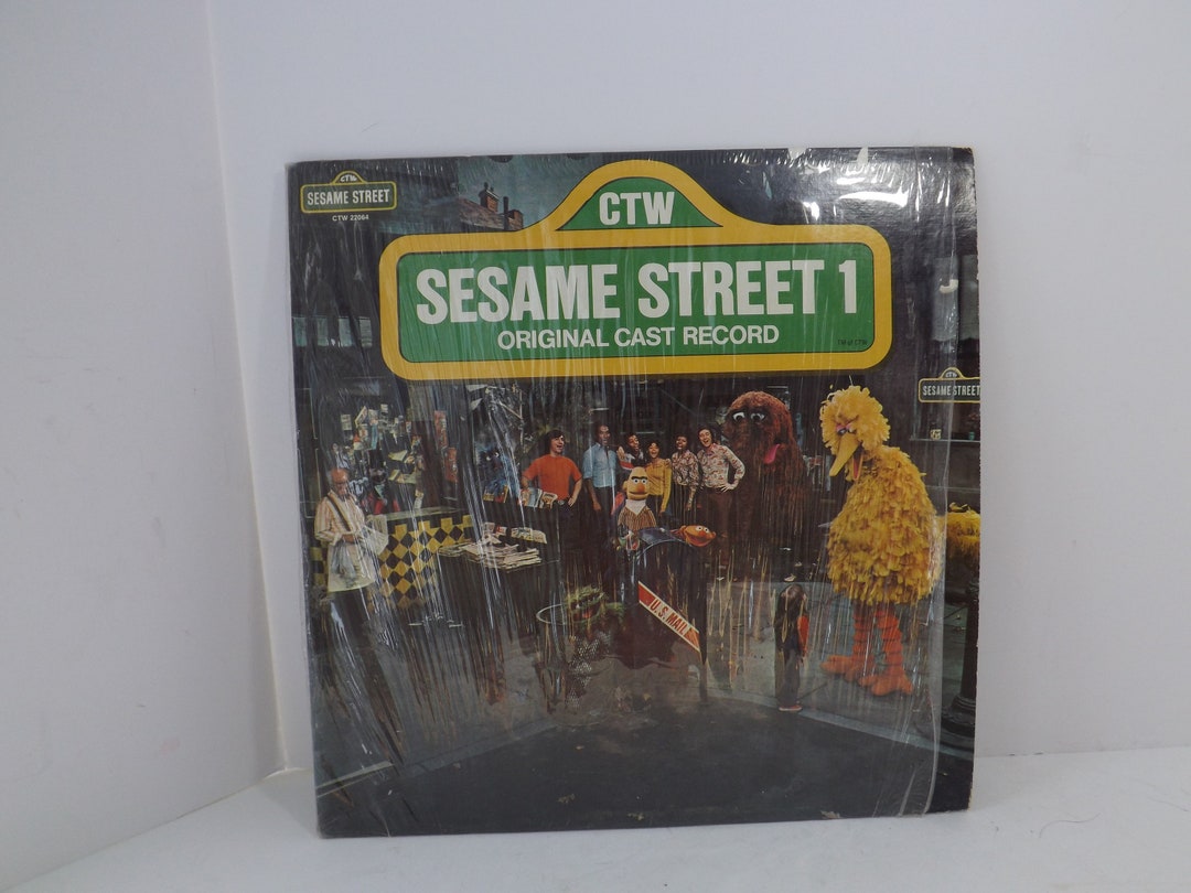 Sesame Street Original Cast Record Album, Vintage, Retro, 1974, Display ...