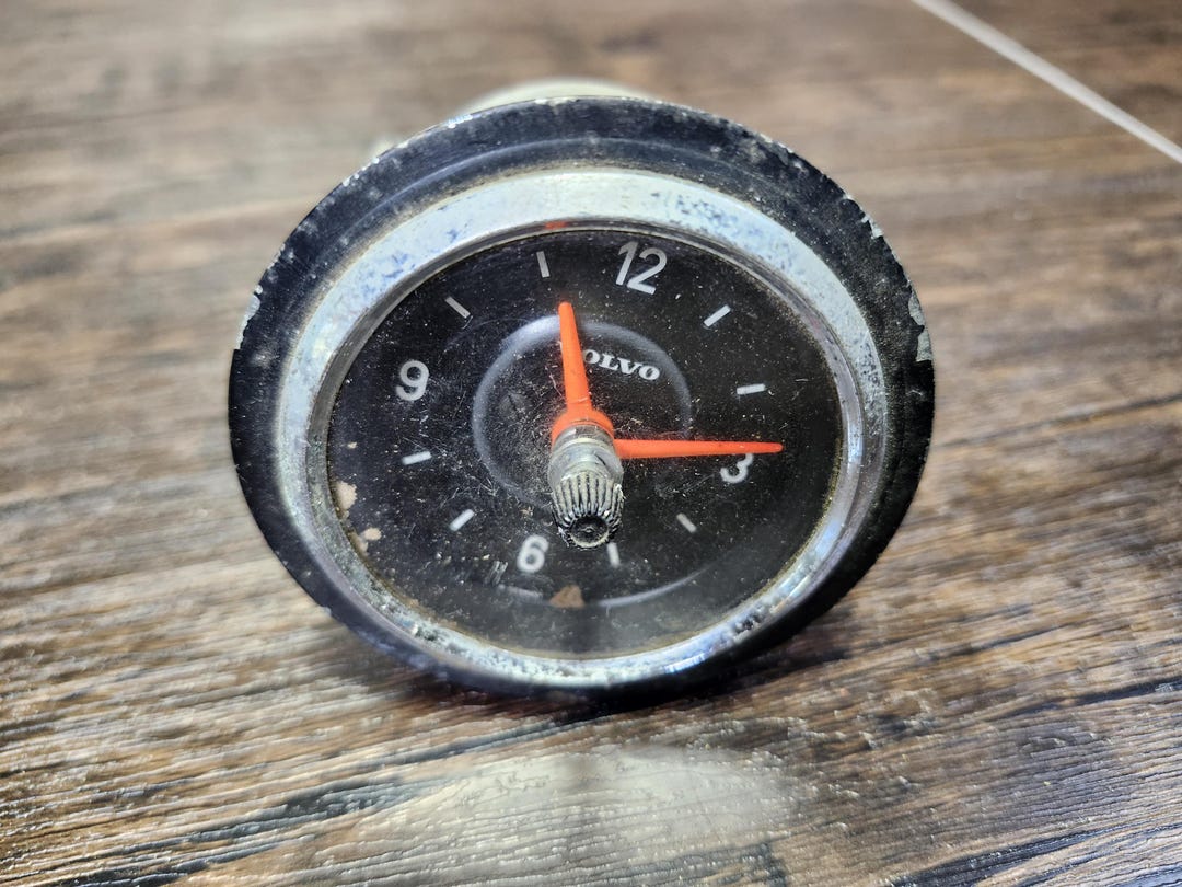 Volvo Clock, Small, Black, Mechanical Vintage, Decor, Office, Retro ...