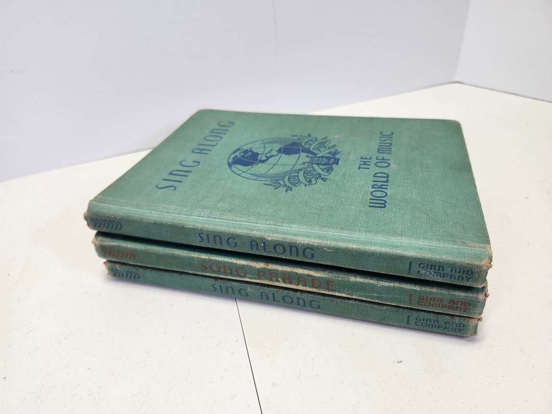 Set 3 Singing Books, Vintage Retro, Small, Learning, Song Music, Old ...