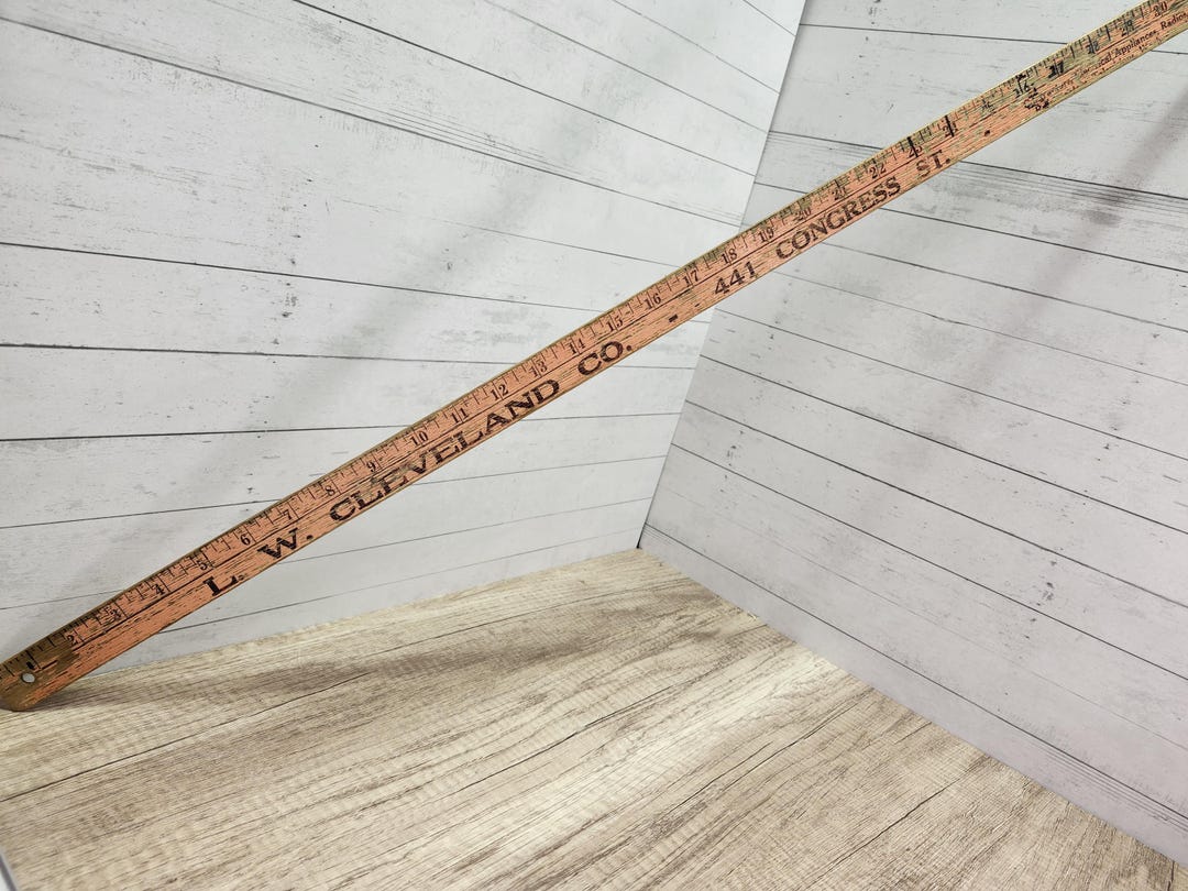 Vintage LW Cleveland Co Wooden Yard Stick: Retro Industrial Decor - Etsy