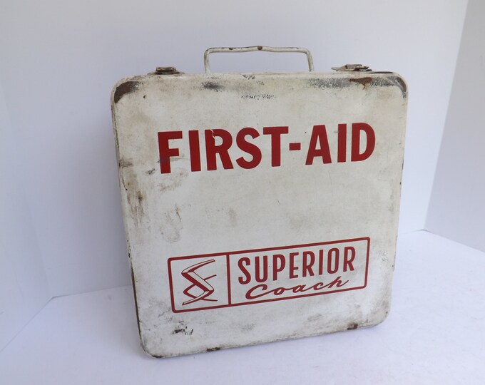 Superior Coach First Aid Kit Box, Vintage Retro, Medical Medicine ...
