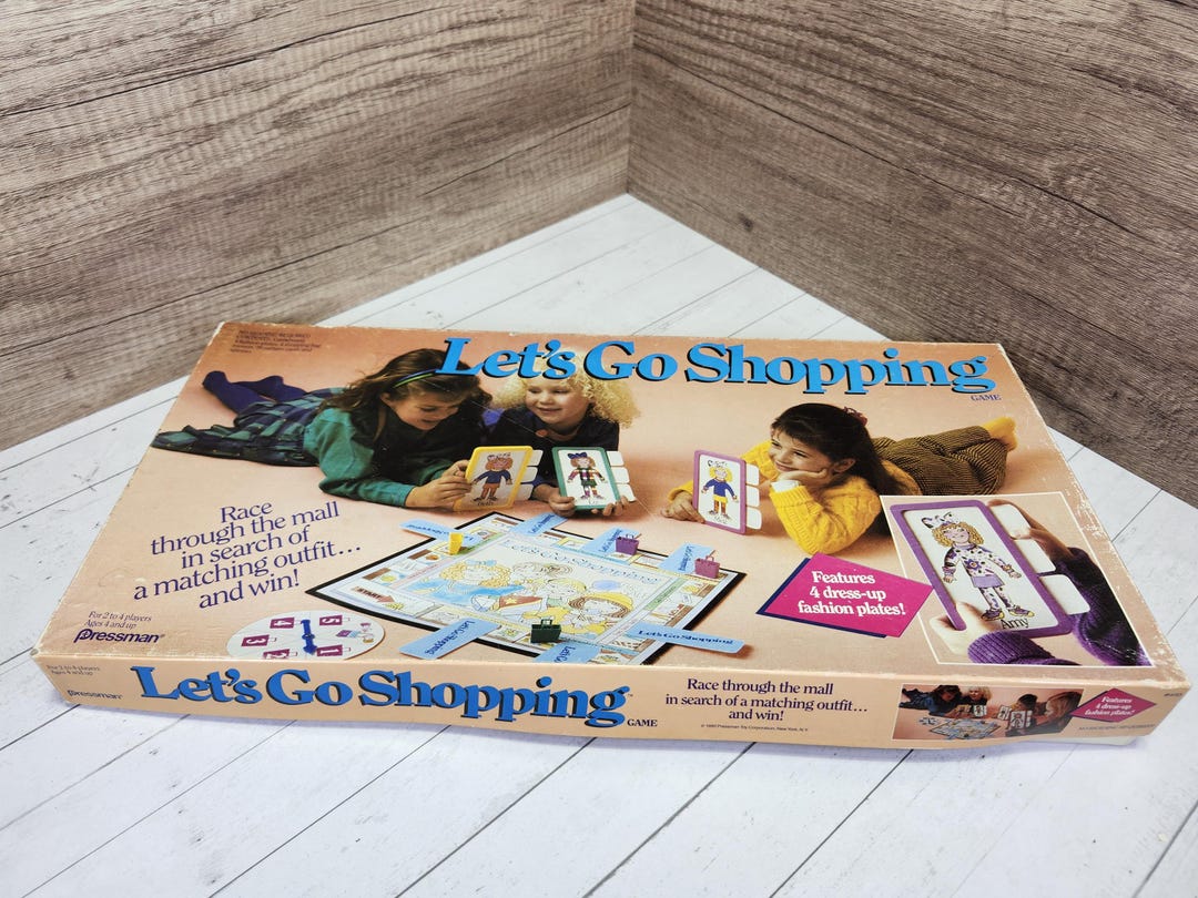 Let's Go Shopping Game, Vintage, Board Game, Boardgame, Decoration ...