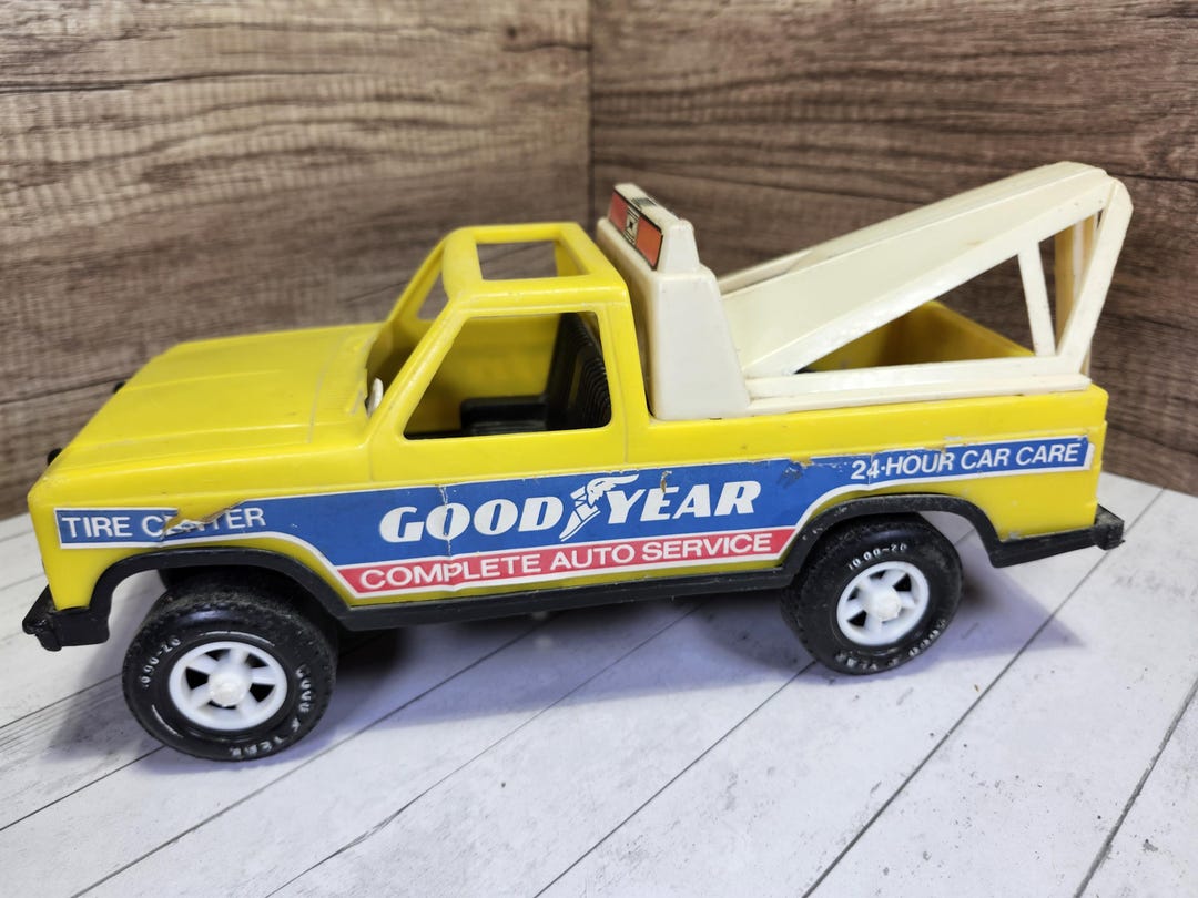 Vintage Gay Toys Goodyear Tow Truck: Yellow Plastic Wrecker - Etsy