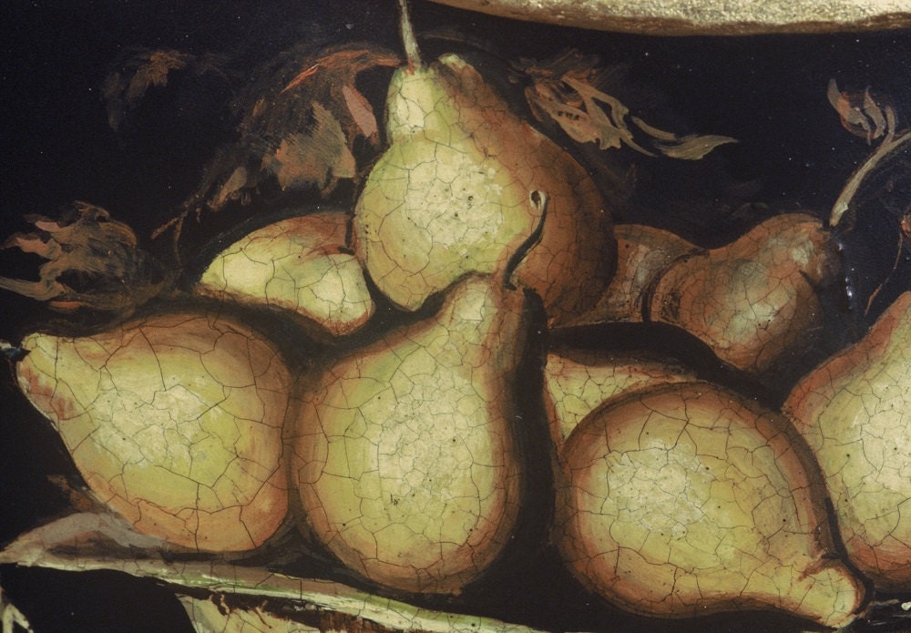 Pears in Gilded Bowl Jardiniere - Etsy