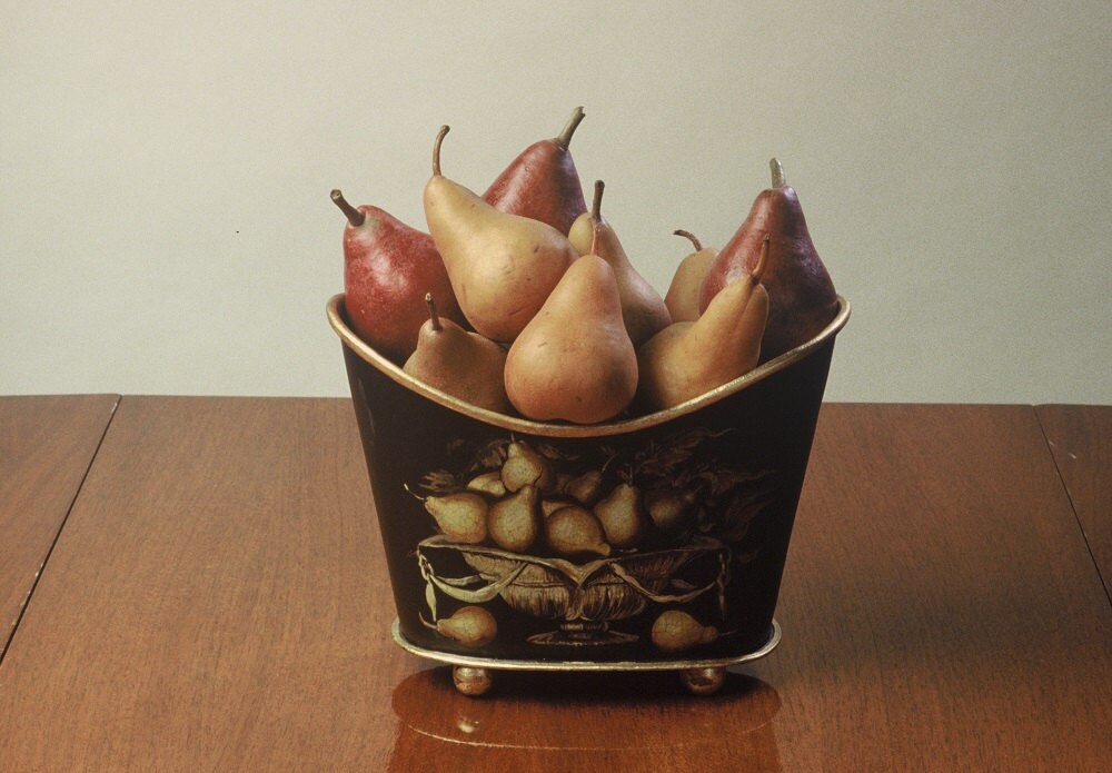 Pears in Gilded Bowl Jardiniere - Etsy