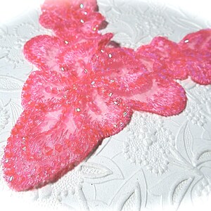 Hot Pink Yoke Applique Sequin Appliques Costume Trims Collars BA-206 - Etsy