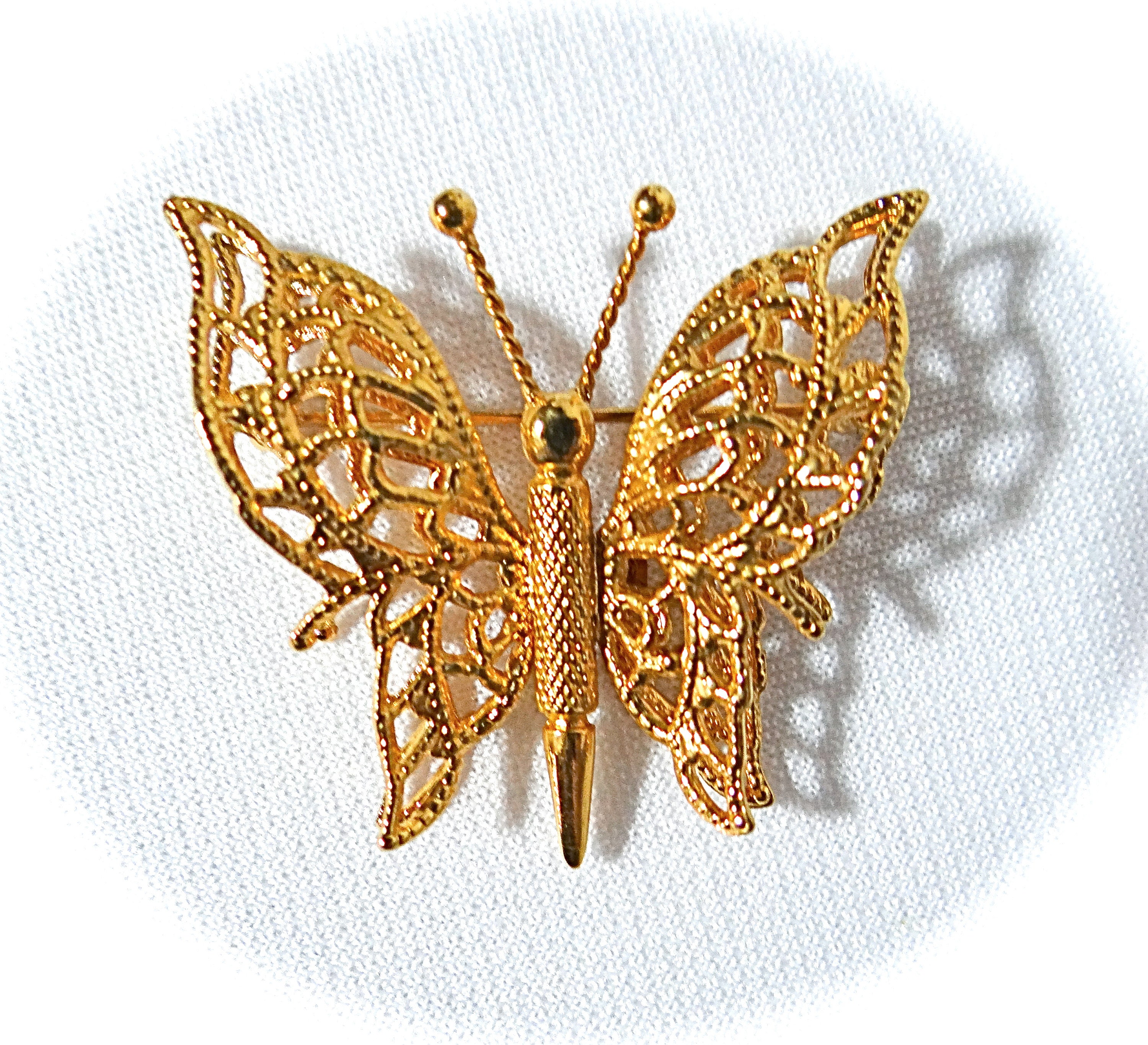 Gold Butterfly Brooch Monet Jewelry Vintage Pins VA-107 - Etsy