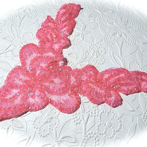 Hot Pink Yoke Applique Sequin Appliques Costume Trims Collars BA-206 - Etsy
