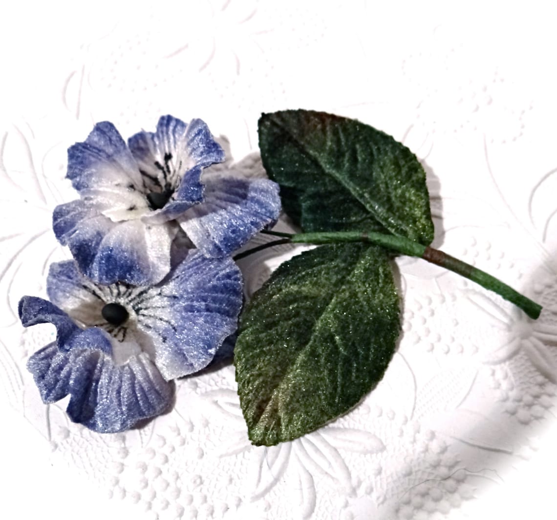 Vintage Velvet Pansy Stem Millinery Supplies Floral Supply FL-150 - Etsy