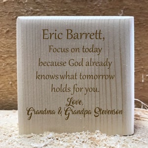 Graduation Block, Inspire. Be the Change. Inspirational Personalized ...