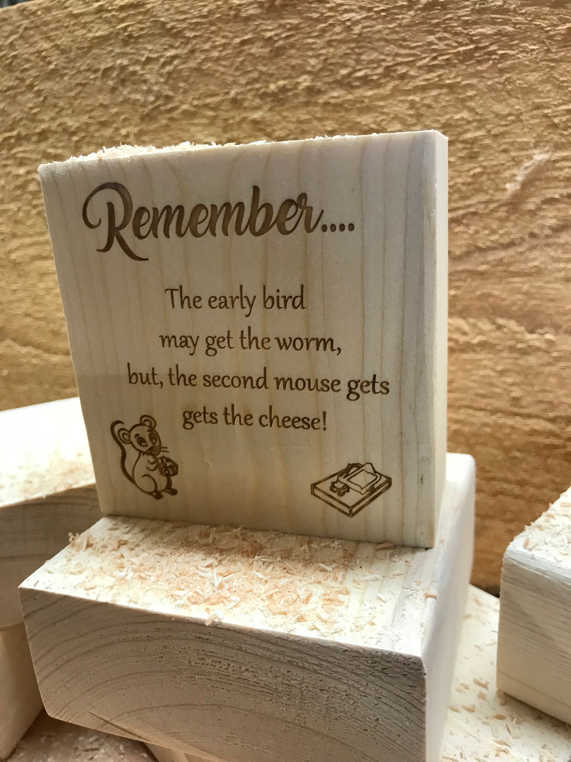 Natural Finish Wood Desk Sign - Etsy