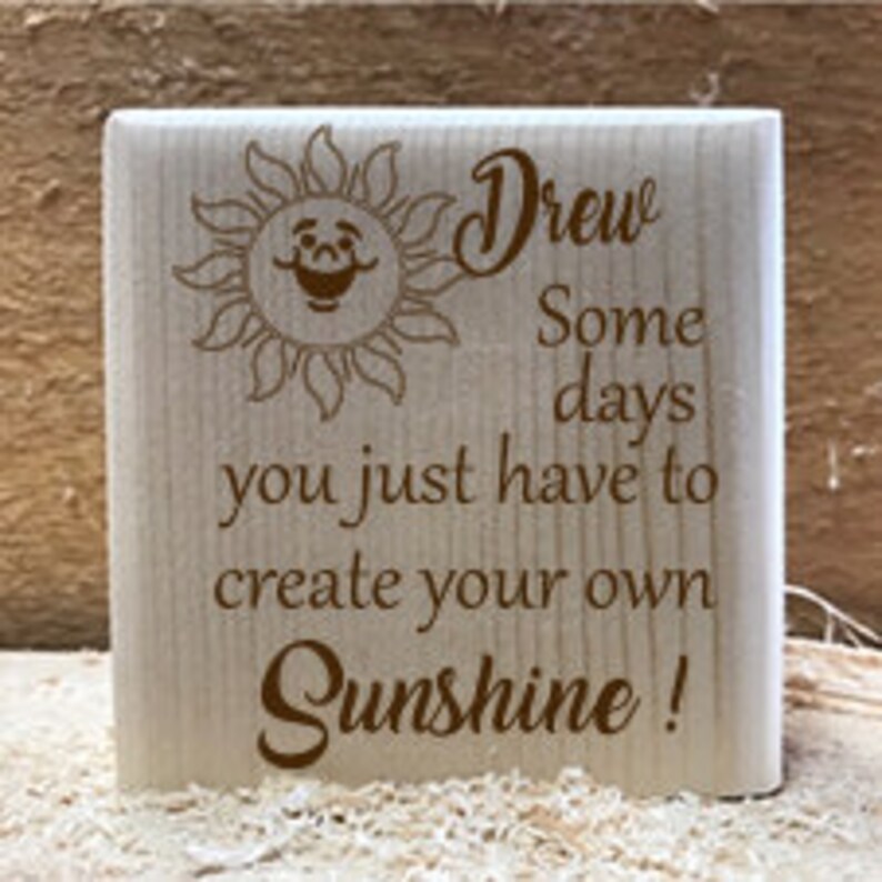 Create Your Own Sunshine Personalized Wood Desk Sign Shelf - Etsy