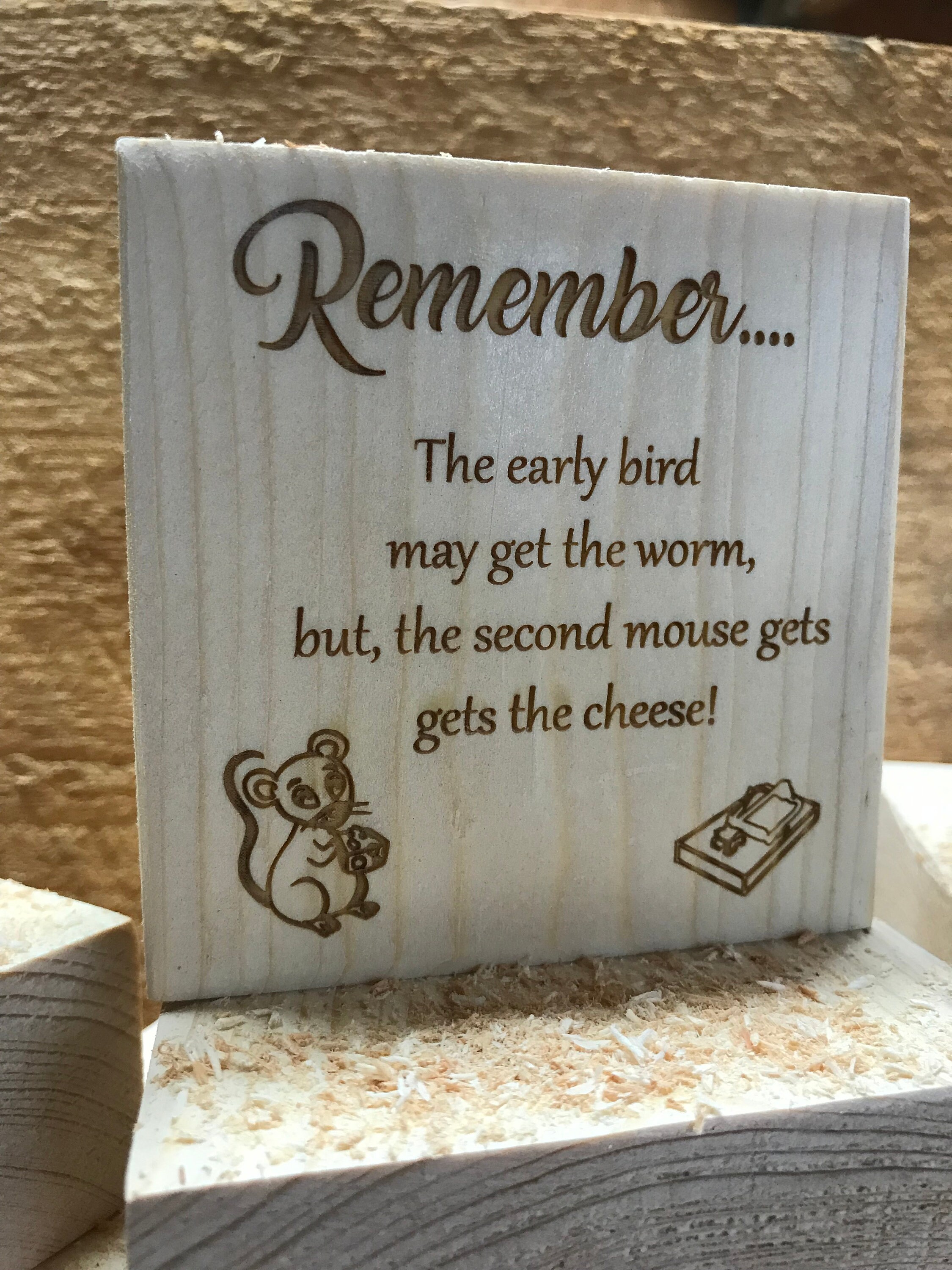 Natural Finish Wood Desk Sign - Etsy