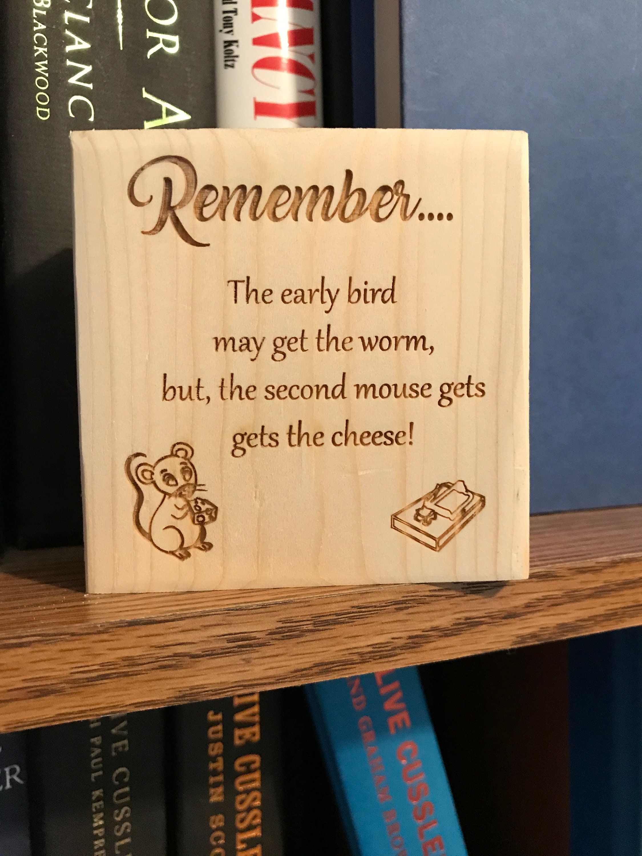 Natural Finish Wood Desk Sign - Etsy