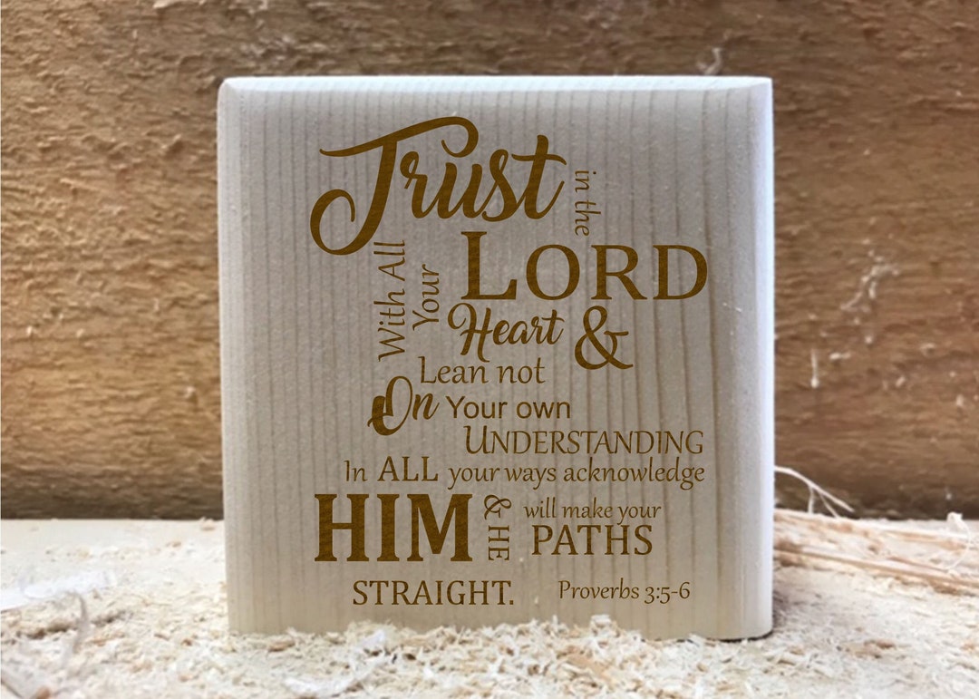 Trust in the Lord Graduation Personalized Wood Desk Sign Shelf Sign ...