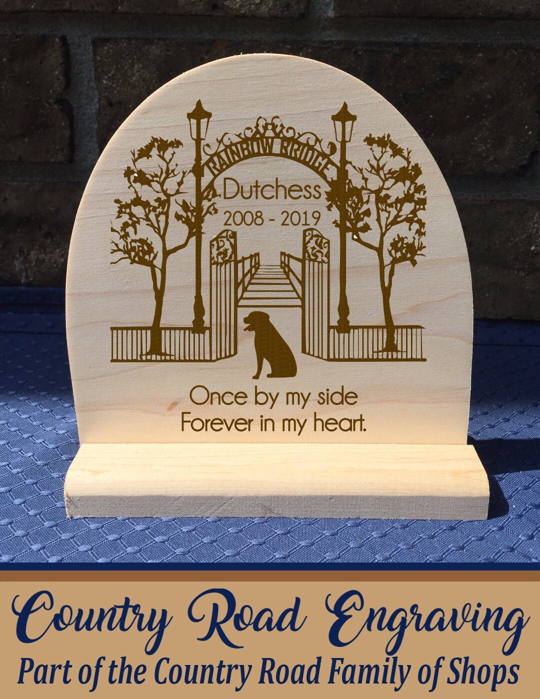 Rainbow Bridge Sign Pet Memorial Personalized Pet Memorial Desk Sitter ...