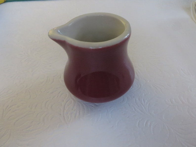 Vintage Maroon Hall Creamer - Etsy