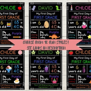 Editable First Day of School Sign Instant Download Printable PDF ...