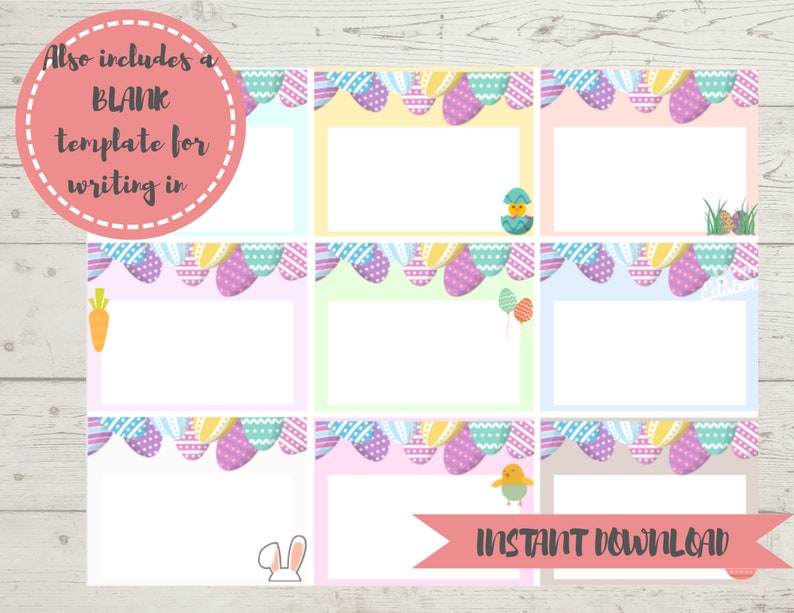 EDITABLE Easter Egg Scavenger Hunt Games - Party Activities Arts Crafts ...