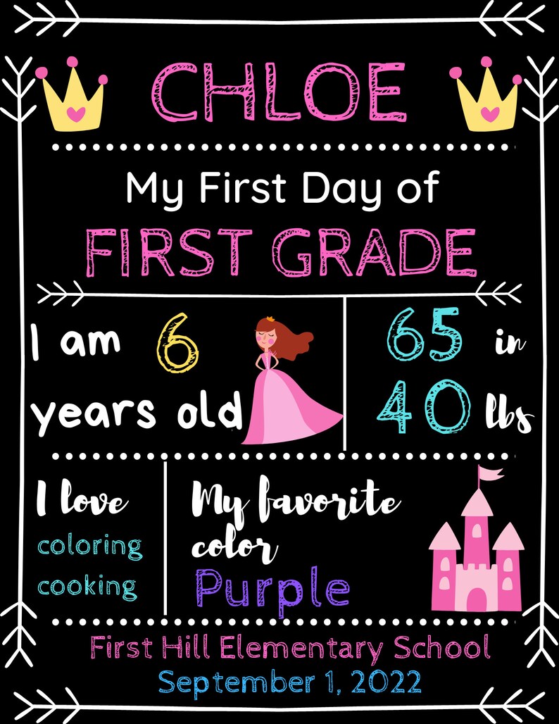 Editable First Day of School Sign Instant Download Printable PDF ...
