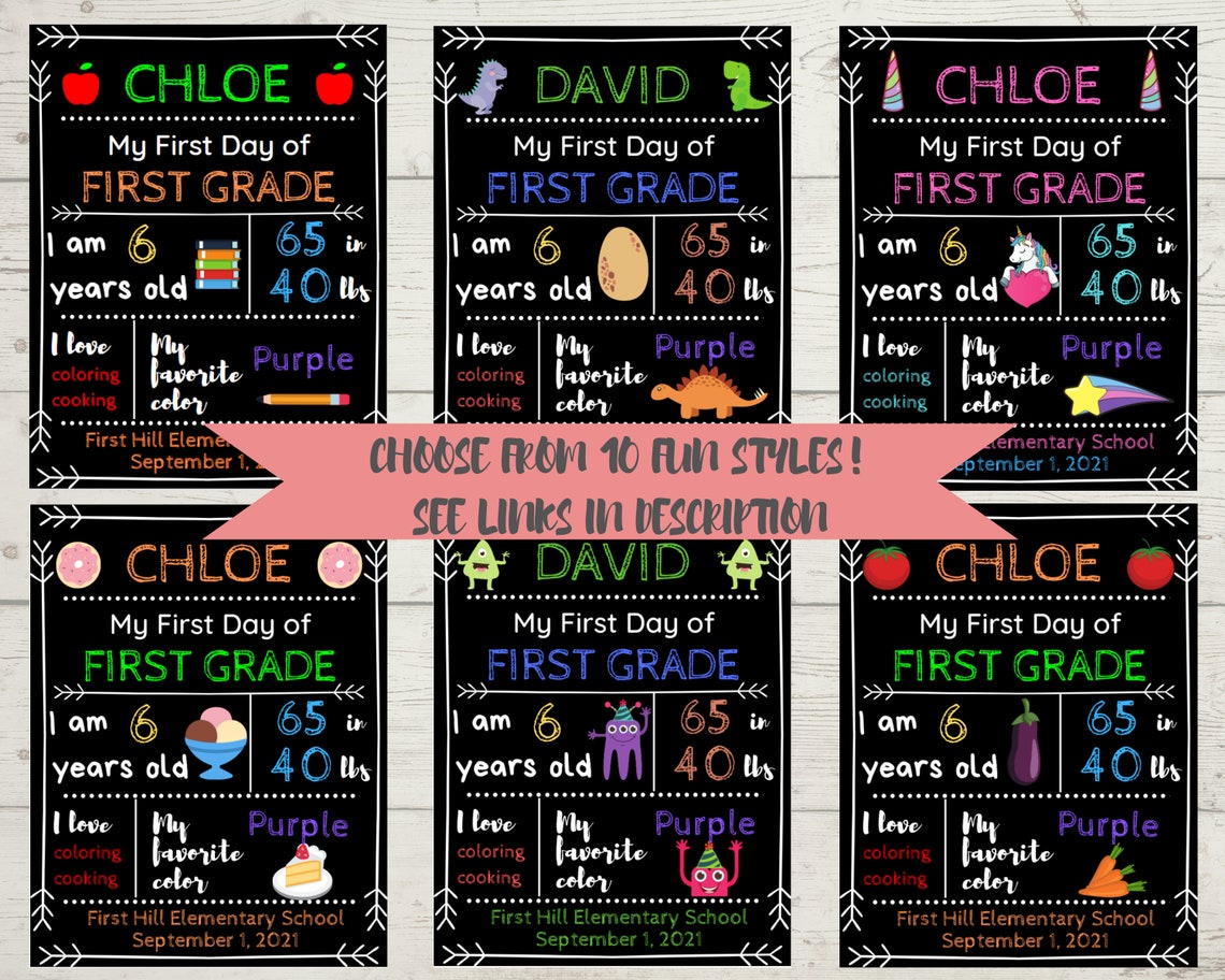 Editable First Day of School Sign Instant Download Printable PDF ...