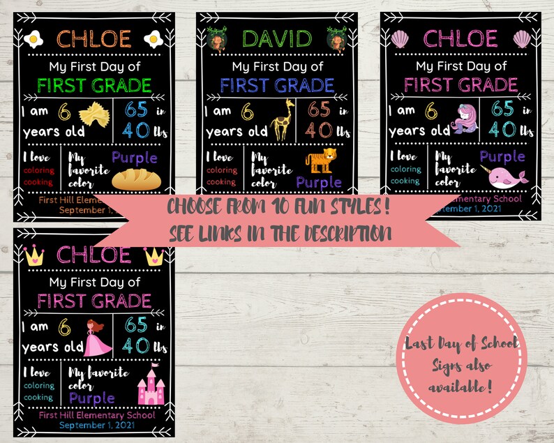 Editable First Day of School Sign Instant Download Printable PDF ...