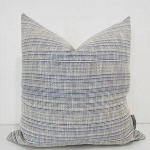 Blue Textured Linen | Blue Pillow Cover, Textured Pillow Cover ...