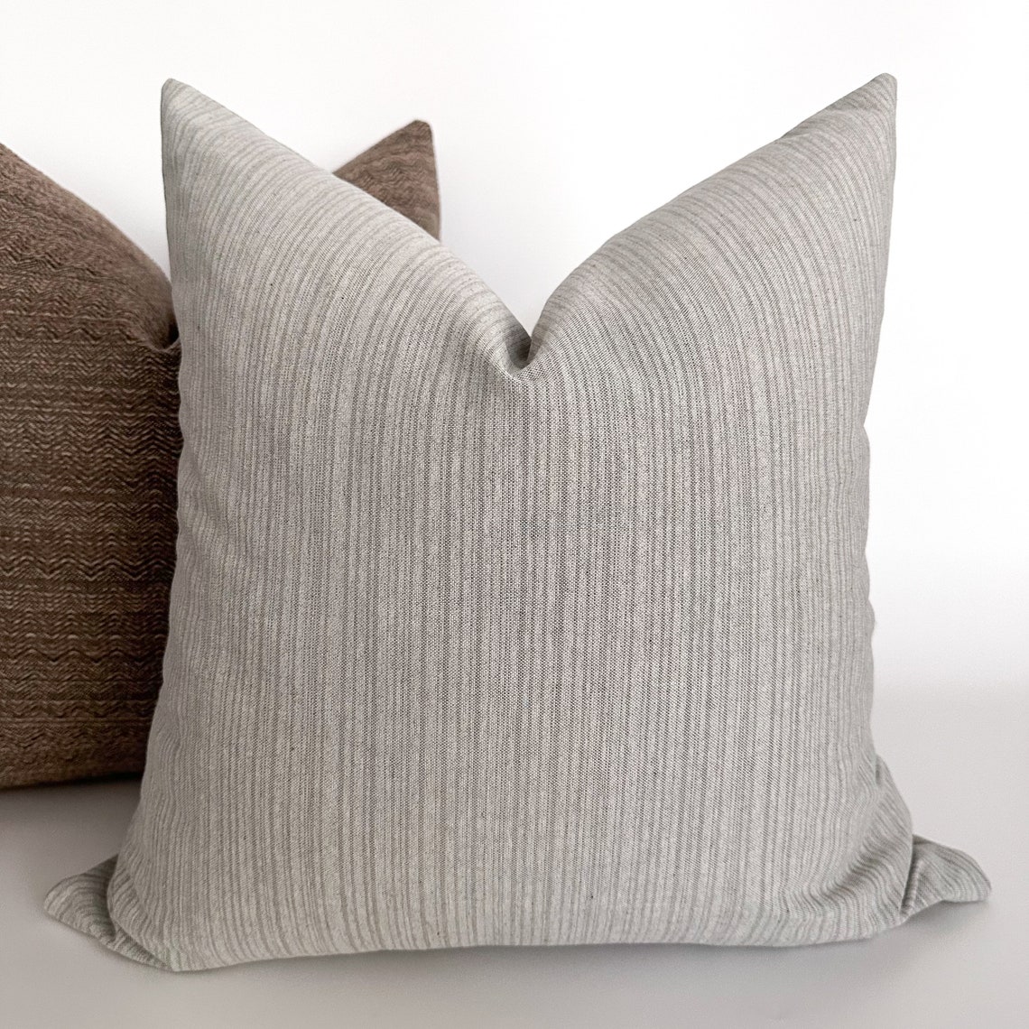 Watermark Gray Pillow Cover, Gray Pillow Cover, Minimal Pillow Cover ...