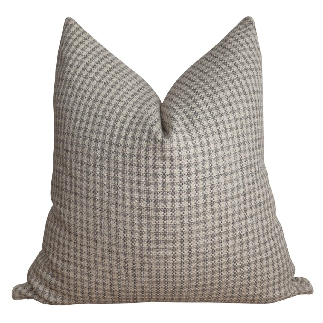 Gentleman's Checkered Plaid Pillow Cover, Textured Pillow Cover ...