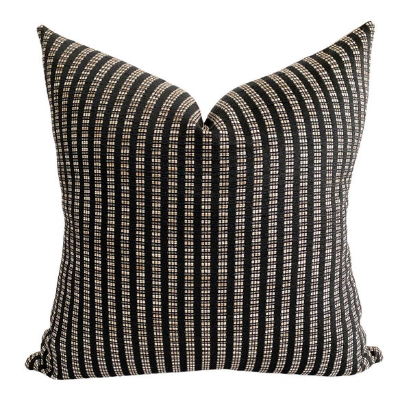 Textured Black Pillow - Etsy