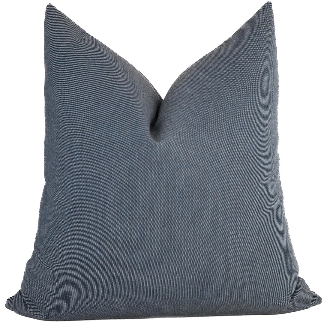 Moody Waves Outdoor Pillow Cover, Patio Pillows, Blue Throw Pillows ...