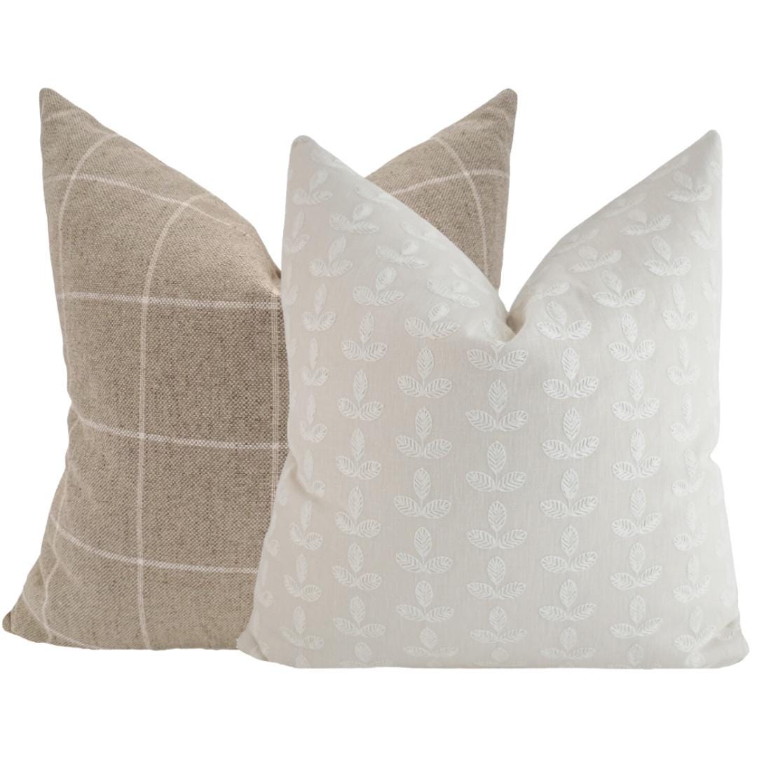 Spring Linen Duo Pillow Cover Set, Linen Pillows, Embroidered Pillows ...