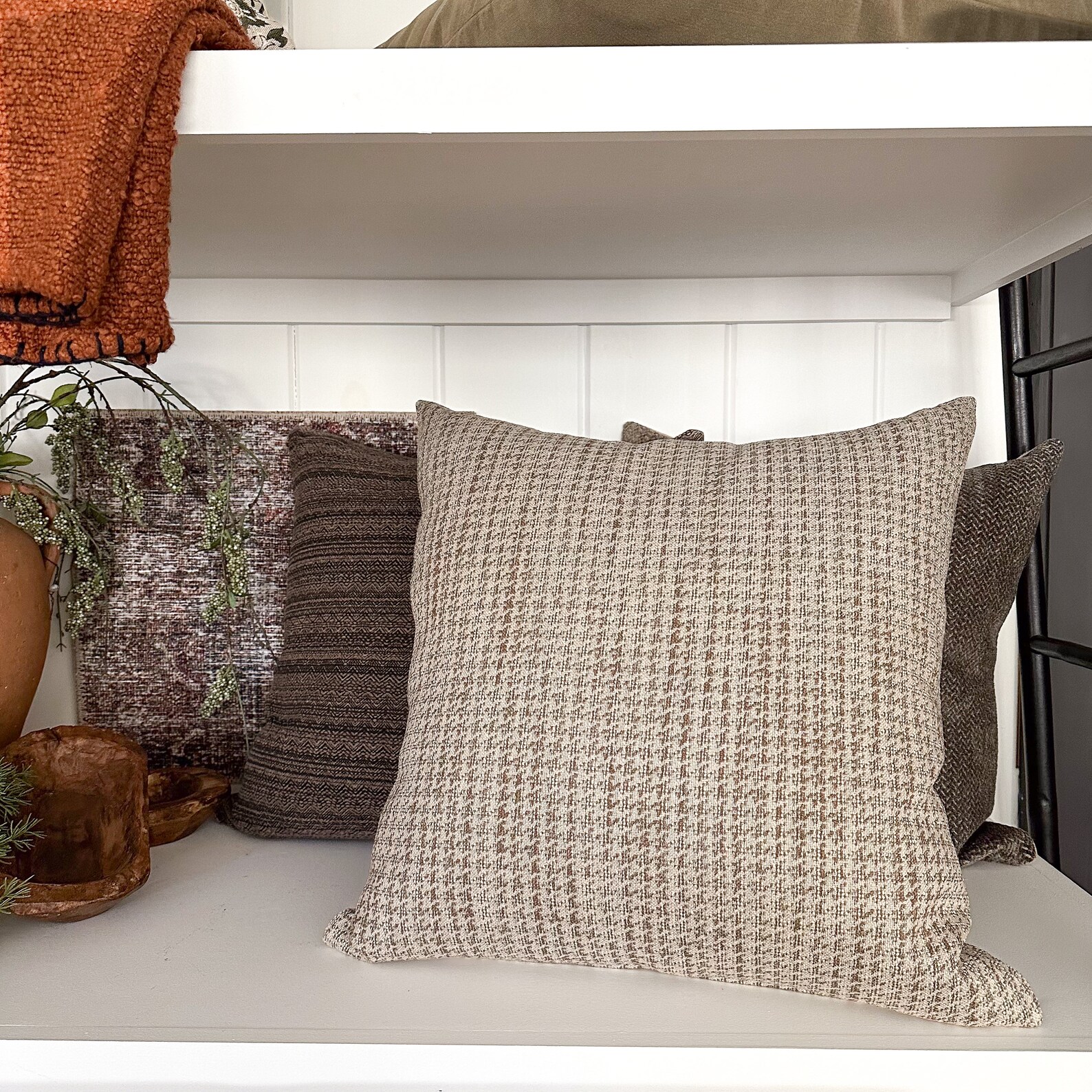 Shepherd's Check | Alder, Textured Pillow Cover, Decorative Pillows ...