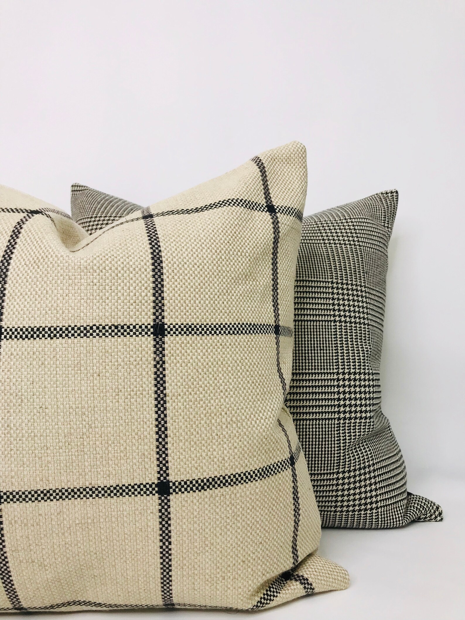 Tawny Windowpane | Pillow Cover, Decorative Pillow Cover, Farmhouse ...