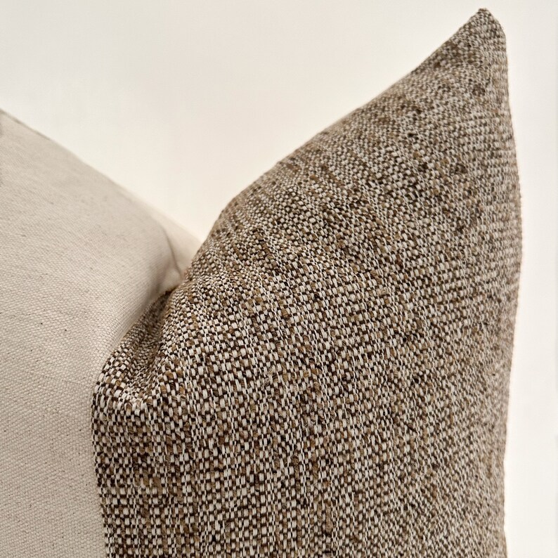 Mod Rye Pillow Cover, Designer Pillows, Textured Brown Cushion Covers ...