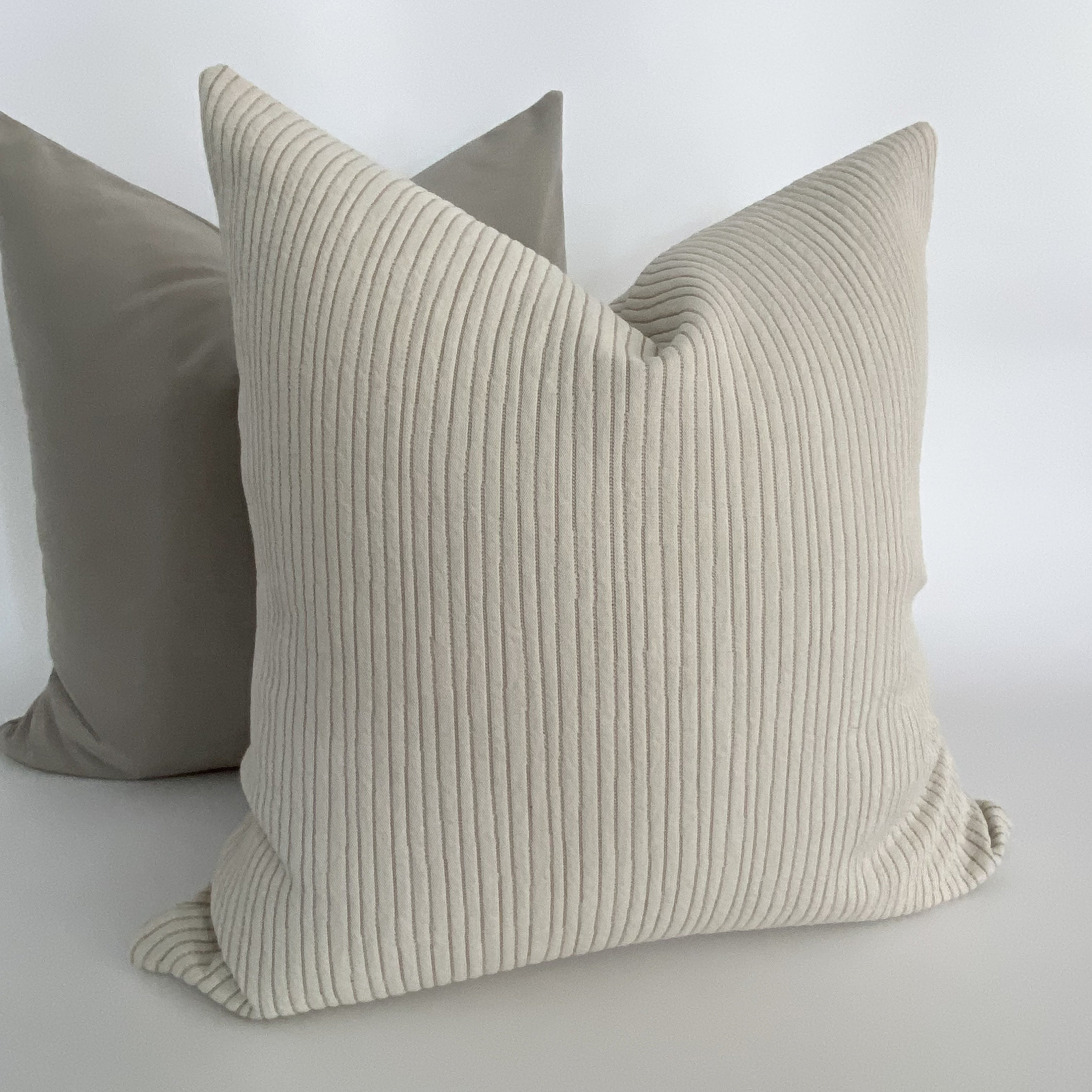 Soothing Cords Pillow Cover, Striped Pillow Covers, Neutral Pillows ...