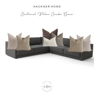 Sectional Pillow Combo 'grace' | Sectional Pillows, Pillow Cover Combos, Sofa Pillows, Fall ...