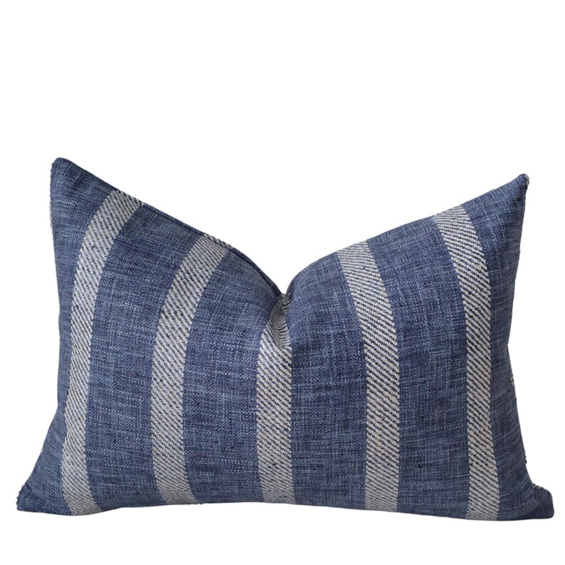 Harbor Stripe | Dark Blue Pillow Cover, Stripe Pillow Cover, Designer ...