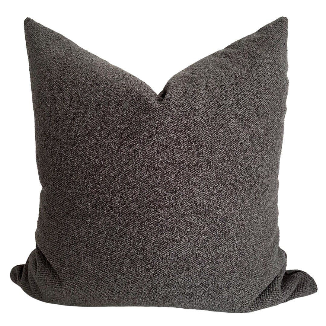 Graphite Gray Textured Pillow Cover, Decorative Designer Cushion Cover ...
