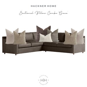 Sectional Pillow Combo 'grace' | Sectional Pillows, Pillow Cover Combos, Sofa Pillows, Fall ...