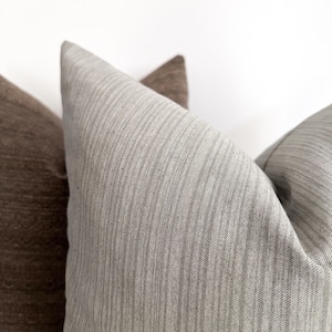 Watermark Gray Pillow Cover, Gray Pillow Cover, Minimal Pillow Cover ...