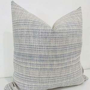 Blue Textured Linen | Blue Pillow Cover, Textured Pillow Cover ...
