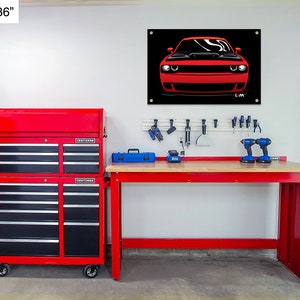 Dodge Challenger Banner front 24 X 36 36 X 54 - Etsy