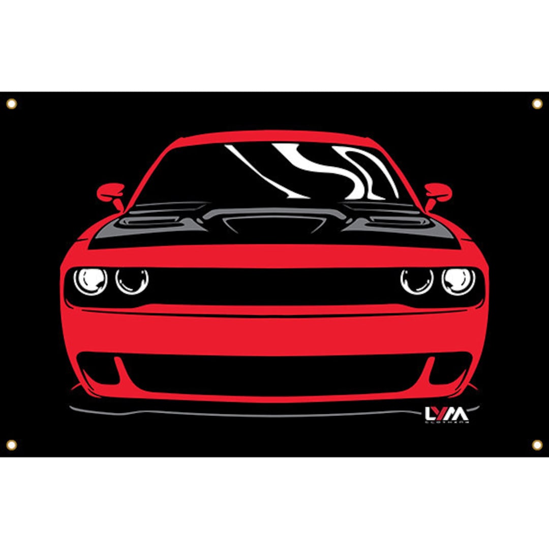 Dodge Challenger Banner front 24 X 36 36 X 54 - Etsy