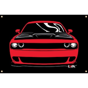 Dodge Challenger Banner front 24 X 36 36 X 54 - Etsy