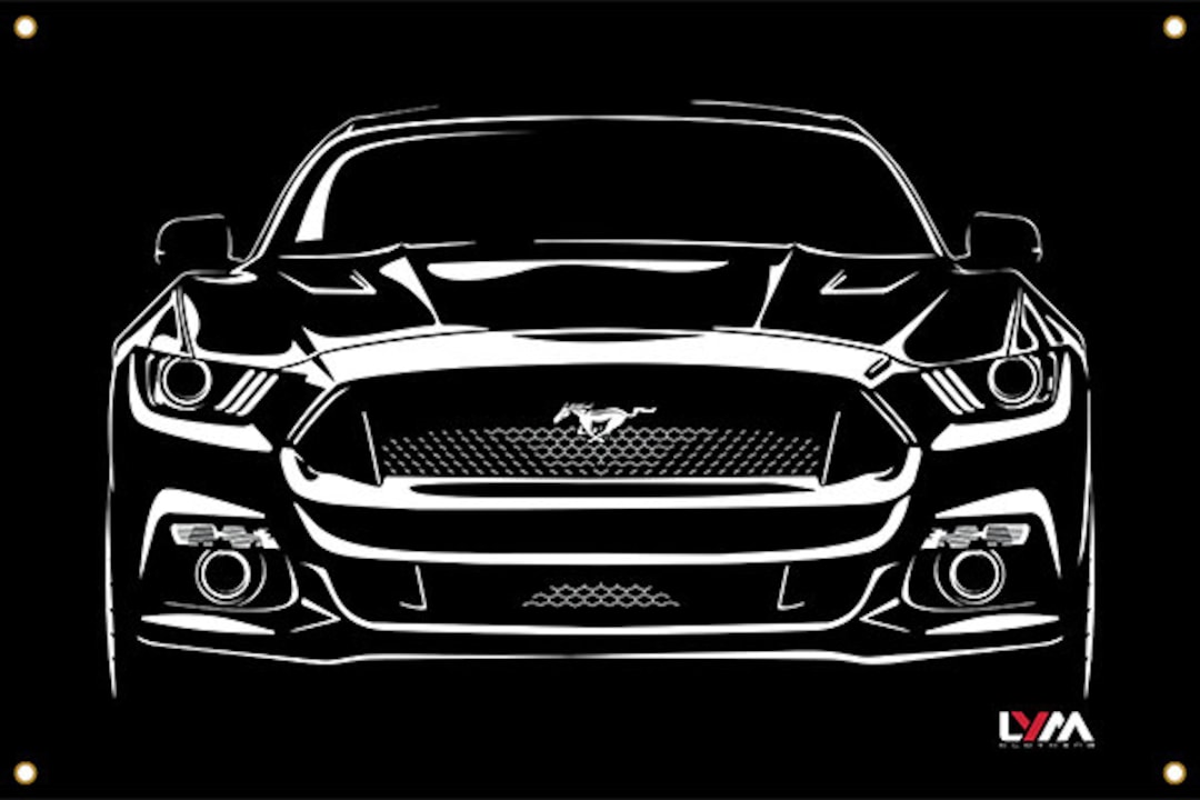 2015-2022 S550 Ford Mustang GT Banner front & Rear 24 X 36 36 X 54 - Etsy