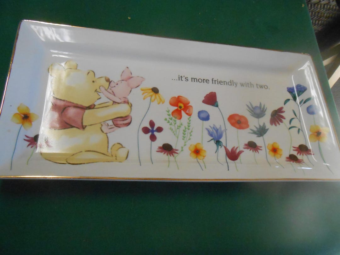 WINNIE THE POOH Porcelain Serving Dish it's More Friendly With Two - Etsy