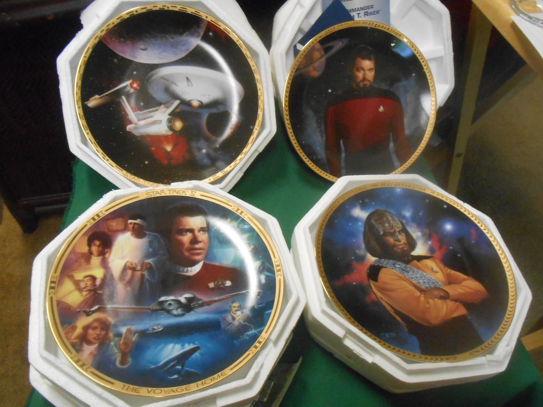 4 STAR TREK Plates From the Hamilton Collection - Etsy