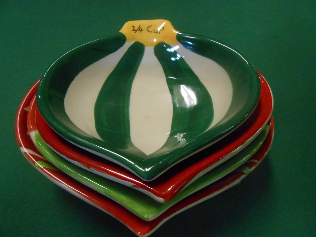 4 Nesting Ceramic MEASURING CUPS - Etsy