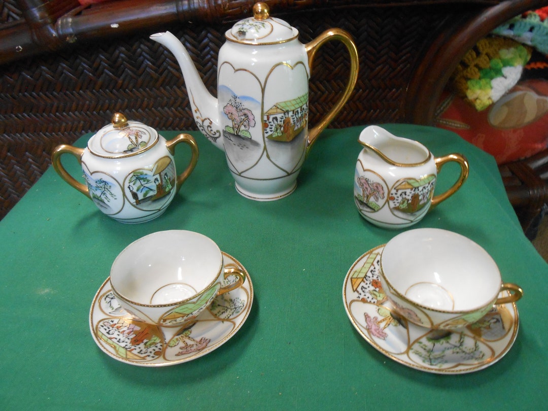 Vintage GEISHA GIRL 7piece Tea Set - Etsy
